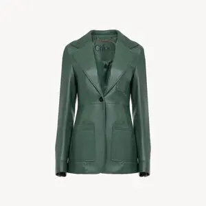 Chloé Tailored Leather Jacket - Dusty Leaf