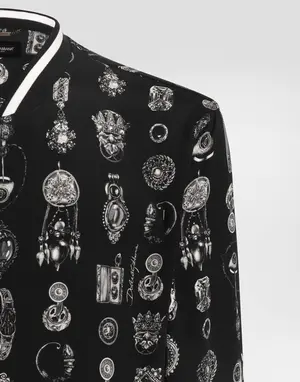 Dolce & Gabbana Jewel- Marocain Crêpe Jacket - Print