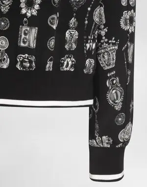 Dolce & Gabbana Jewel- Marocain Crêpe Jacket - Print