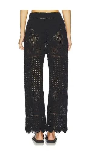 Agua Bendita Wesley Quilt Flared Pants - Black