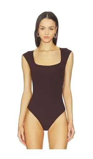 Commando Neoprene Cap Sleeve Bodysuit - Oxblood