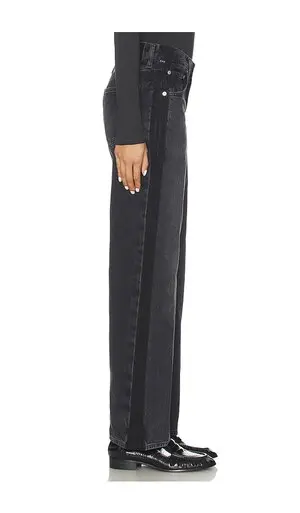 Citizens Of Humanity Low Rise Easy Straight Tuxedo Stripe Jeans - Kuro