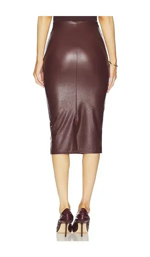 Commando Faux Leather Midi Skirt - Oxblood
