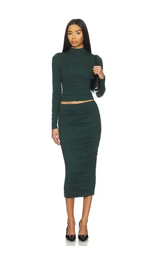 SEROYA Dulcie Ruched Top - Evergreen