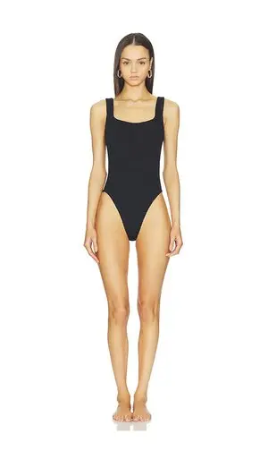 Hunza G Square Neck One Piece Swimsuit - Black