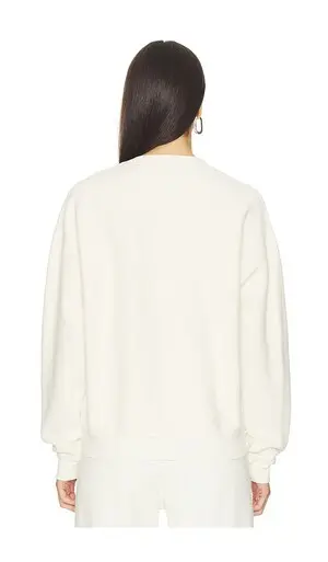 Eterne Classic Reverse French Terry Crew Sweatshirt - Cream