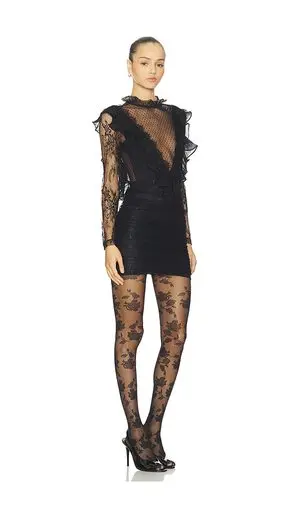 PatBO Laila Lace Long Sleeve Mini Dress