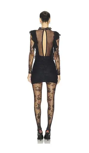 PatBO Laila Lace Long Sleeve Mini Dress