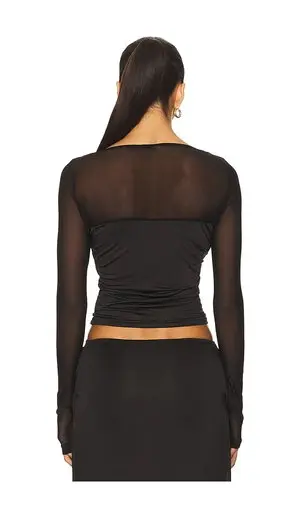 RUNAWAY THE LABEL Wilona Sleeved Cowl Top