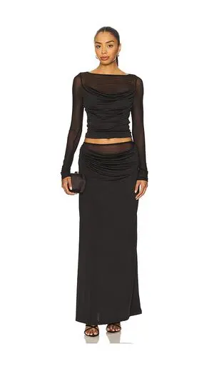 RUNAWAY THE LABEL Wilona Sleeved Cowl Top