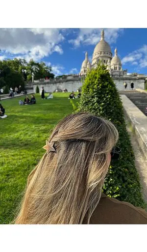 SOLAR ECLIPSE Hand-painted Celestial Star Claw Clip