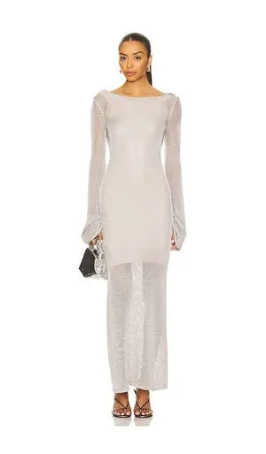 TYLER MCGILLIVARY Estelle Knit Dress - Silver
