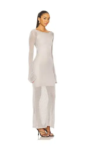 TYLER MCGILLIVARY Estelle Knit Dress Metallic