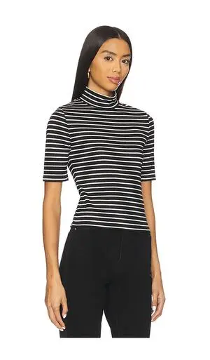 Rag & Bone Knit Stripe Rib Turtleneck Tee