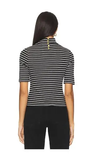 Rag & Bone Knit Stripe Rib Turtleneck Tee