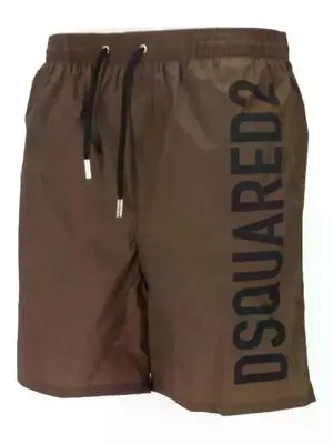 Dsquared2 Logo-detail Swim Shorts - Brown