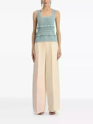 Oscar De La Renta Scallop Tank Top