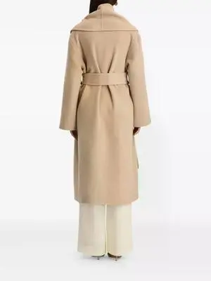 Oscar De La Renta Embroidered Belted Coat