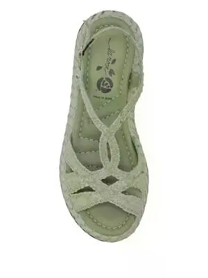 LA ROSE Maui Platform Sandals - Green