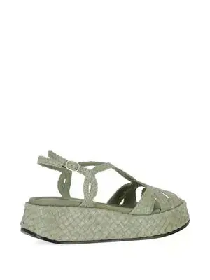 LA ROSE Maui Platform Sandals - Green