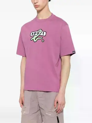 AGNES B. Logo-embroidered T-shirt