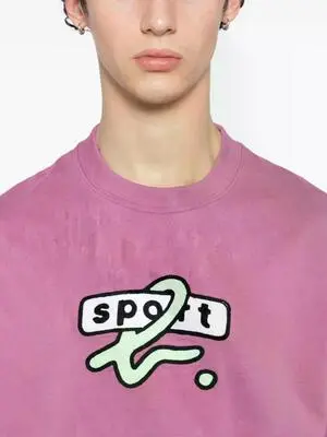 AGNES B. Logo-embroidered T-shirt