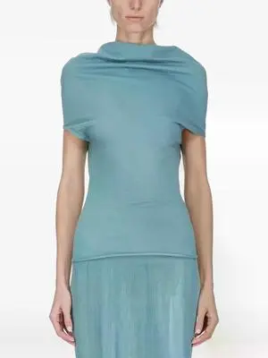 Rick Owens Jersey Shroud T-shirt - Blue