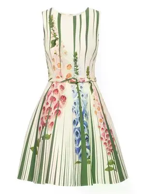 Oscar De La Renta Foxglove Belted Dress - Neutrals