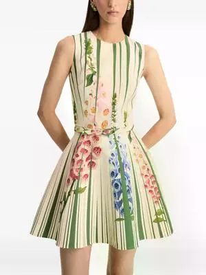 Oscar De La Renta Foxglove Belted Dress - Neutrals