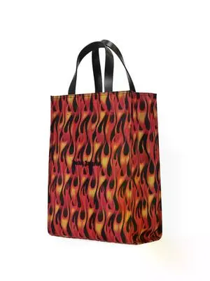 Palm Angels Flame-print Tote Bag - Red