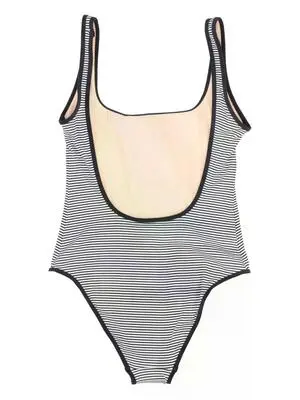LIDO Striped Square-neckline One Piece