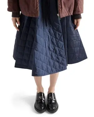 Prada Re-nylon Flared Skirt - Blue