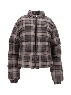 Off-White Checked Flannel Down Jacket