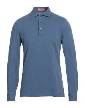 DRUMOHR Man Polo Shirt Midnight Blue Size M Cotton Navy