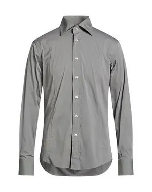 Brian Dales Man Shirt Black Size 15 ¾ Cotton, Polyamide, Elastane Grey