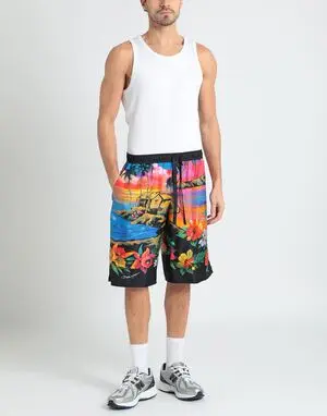 Dolce & Gabbana Multicolor Floral Print Silk Blend Bermuda Shorts