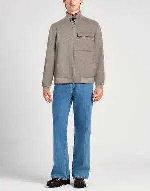 PALTO' Brushed-felt Harrington Jacket - Grey
