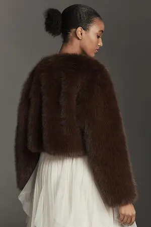 Blanknyc Faux-fur Crop Jacket