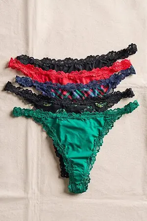 Free People Charlie Thong 5-pack - Green Holiday Combo