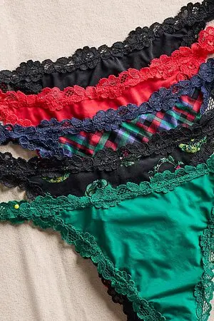 Free People Charlie Thong 5-pack - Green Holiday Combo