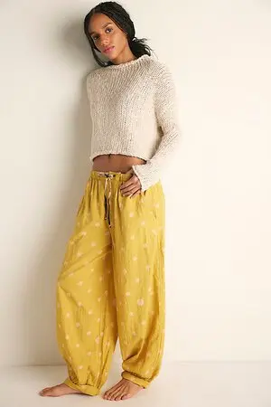 Free People On Repeat Pj Pants - Dots - Antique Moss