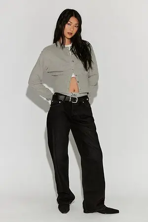Eb Denim Raw Edge Hem Jeans For Women