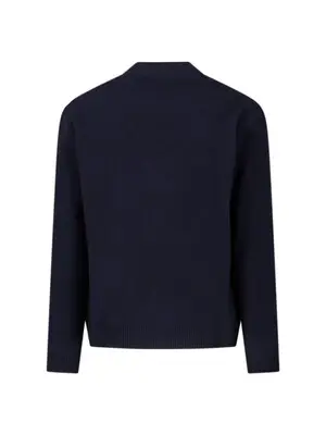 Maison Kitsuné Fox Head Cardigan - Blue