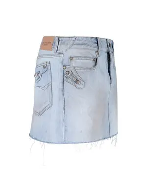 Balenciaga Le City Denim Mini Skirt - Light Blue