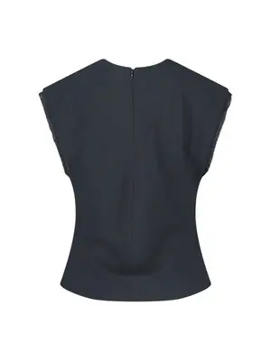 AMI Paris Sleeveless Raw Cut Top - Gray