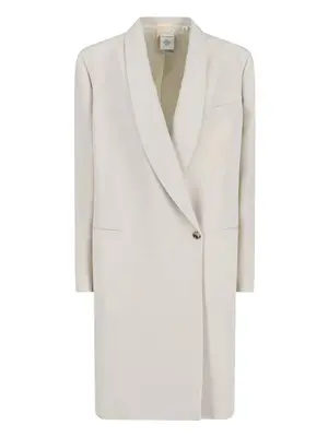 Calvin Klein Notched Lapel Coats For Women
