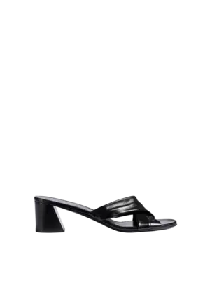 Khaite Liria Leather Sandals - Black