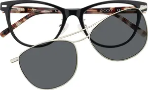 Zenni Cat-eye Eyeglasses With Snap-on Sunlens - Black