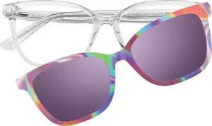 ZENNI Cat-Eye Full Rim Frame With Snap-On Sunlens