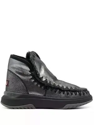Mou Crochet Stitch-trim Sneaker Boots